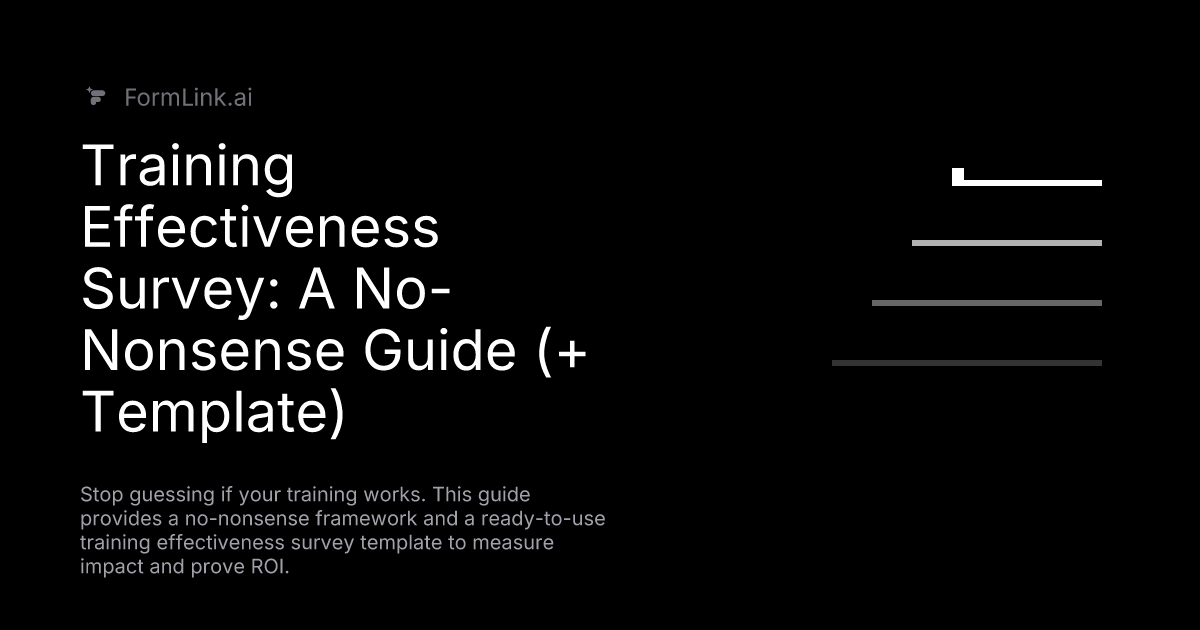Training Effectiveness Survey: A No-Nonsense Guide (+ Template ...